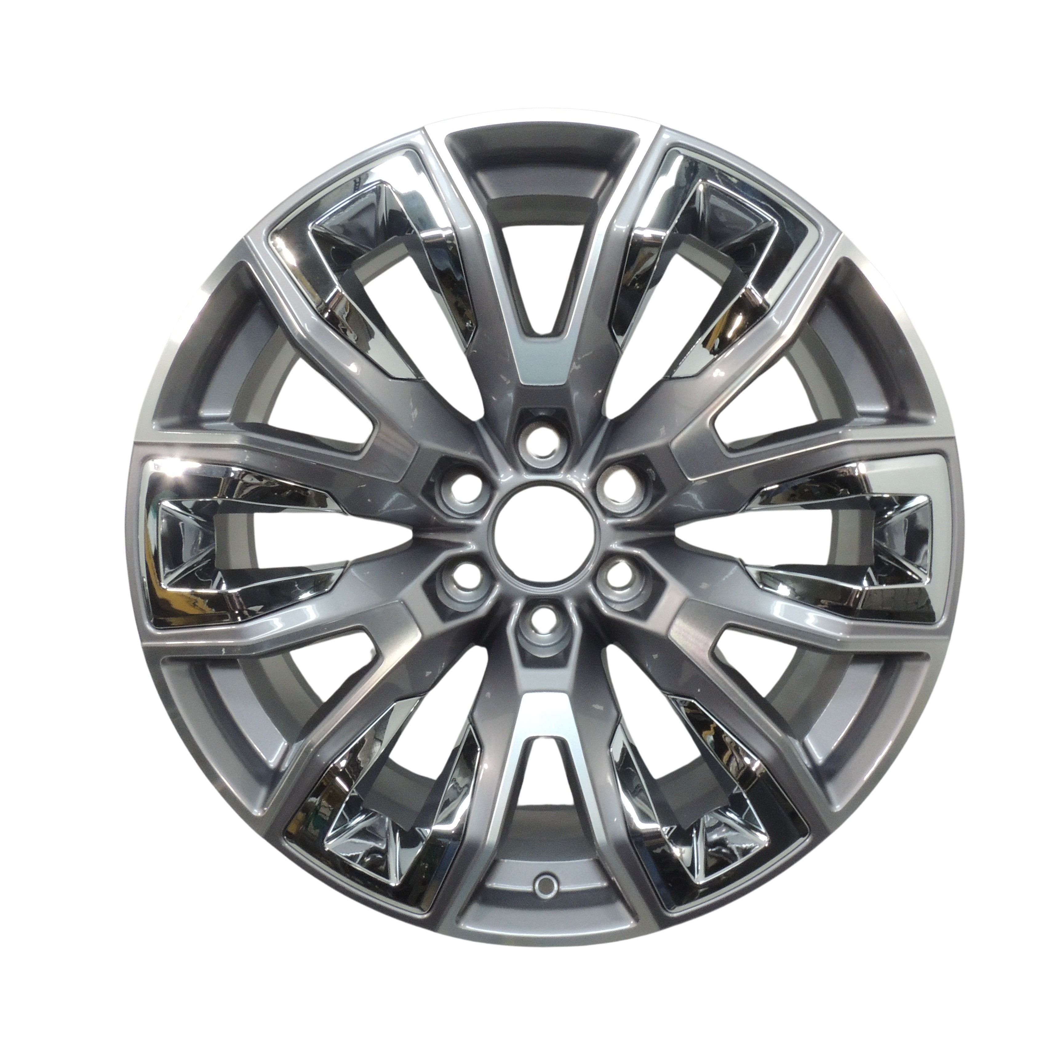 22x9 Painted Aluminum Wheel With Chrome Inserts OEM GM Sierra Silverado ...